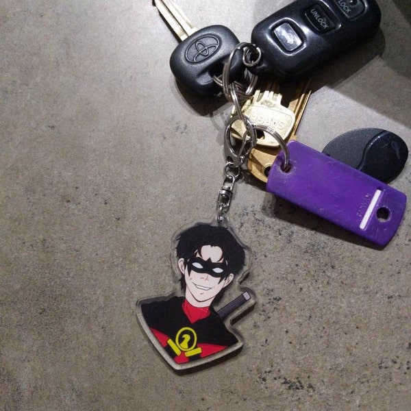 DC Superhero Batfamily Acrylic Keychain Charm - Etsy