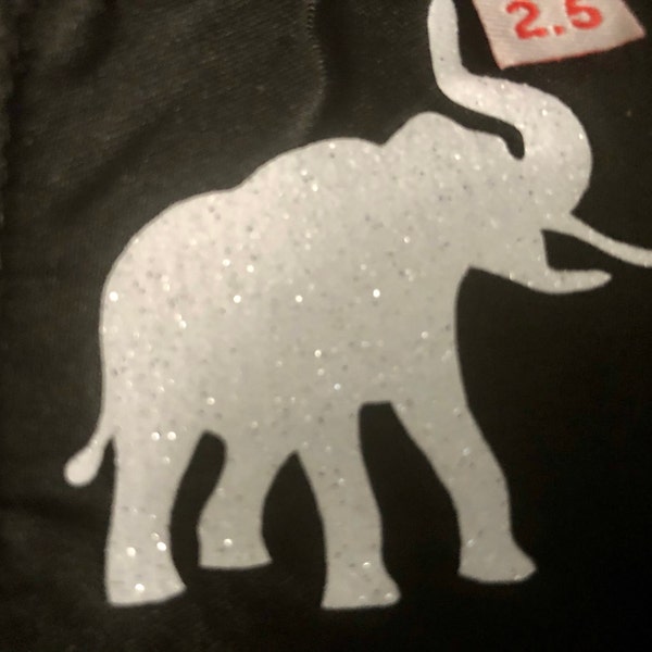 Glitter Elephant Iron On, Elephant Iron on Transfer, Elephant Heat ...