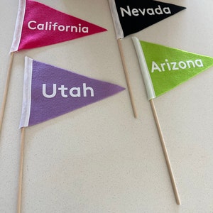 Custom Waving Hand Flag, Triangle Pennant Flag Party Favors, Solid ...