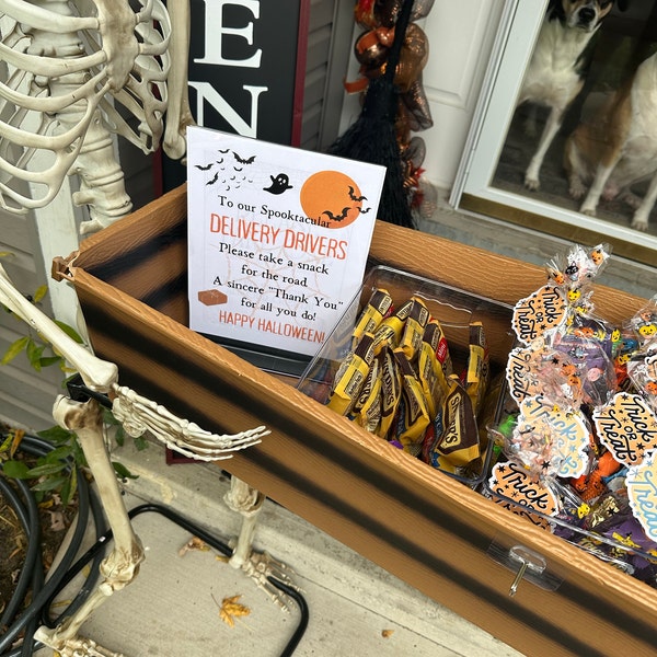 Printable Delivery Driver Snack Sign, Mail Carrier, Package Delivery ...