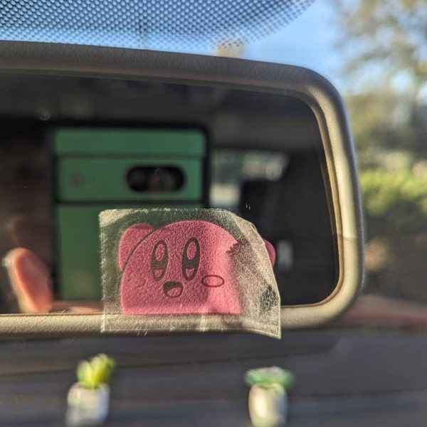 Kirby Peeker Anime Mini Decal - Etsy