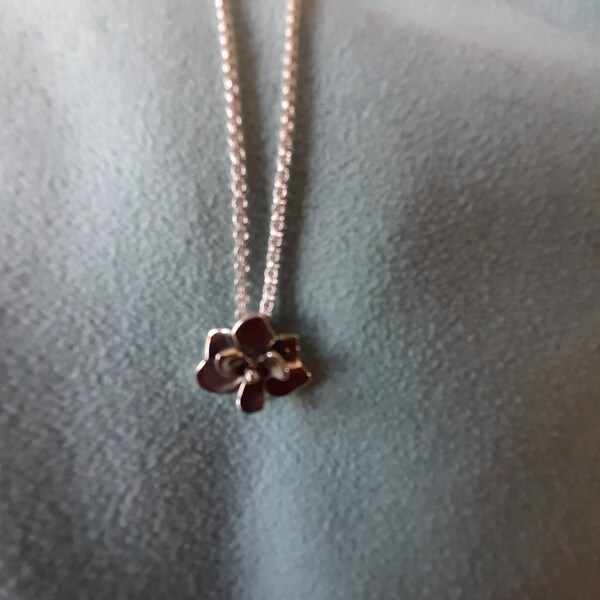 Small Magnolia Necklace/ Sterling Silver/ Flower Necklace - Etsy