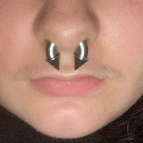 HALF GOLD / SILVER (4G, 5G, 6G, 7G, 8G, 10G, or 12G) Anodized Astm F136 ...