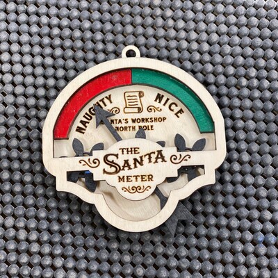 SANTA METER Ornament Customizable SVG Laser Cut Files for Glowforge ...
