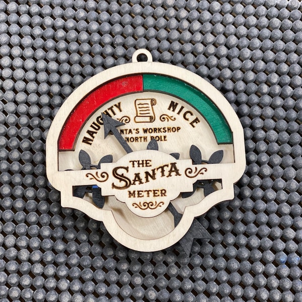 SANTA METER Ornament Customizable SVG - Laser Cut Files for Glowforge ...