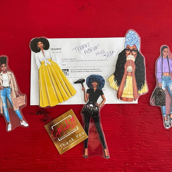 African American Bookmark Set |black Girl Bookmarks|black Girl Magic ...