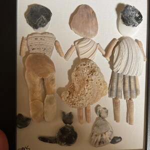 Three Ladies/friends/sisters Large Long-legged Shell Board Art - Etsy