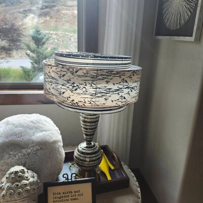 Mid Century Modern Lamp Shade / 3 Tier Fiberglass / Hand Made Atomic ...