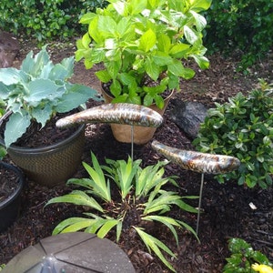 Verdigris Bronze Sculpture Garden Fish Handmade Welded Metal Art Green ...