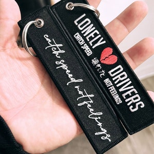 Lonely Drivers Club Catch Speed Not Feelings JDM Tag Keychain - Etsy