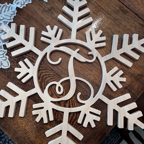 Large Wooden Monogram Cutout Wall Hanging - Door Hanger - Wedding ...