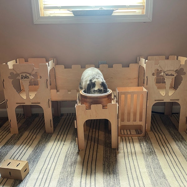 Wooden Rabbit House, Bunny сastle + 2 Ramps - Etsy