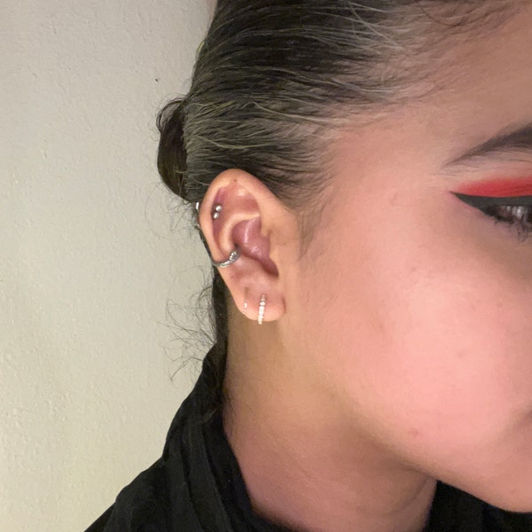 16g Dainty Snake Conch Hoop, Conch Earring, Conch Ring Clicker, 316L ...