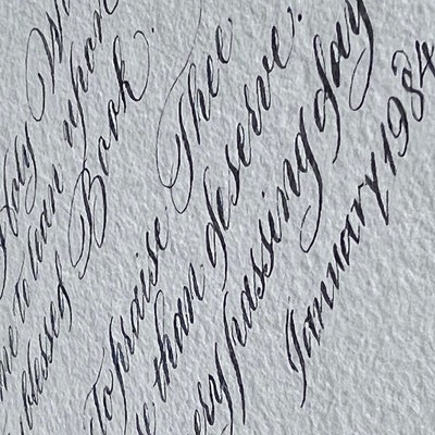 Custom Calligraphy Quote, Poem, Verse, Love Letter, Wedding Vows, Signs ...