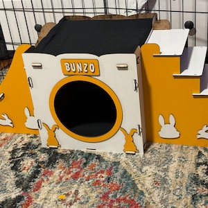 Modern Rabbit House, Indoor Rabbit Castle, Rabbit Furniture, Extra ...