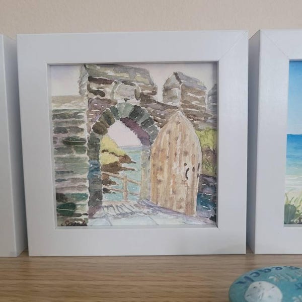 Tin Mine Engine House, Botallack, Cornwall. Linocut Print Using Copper ...