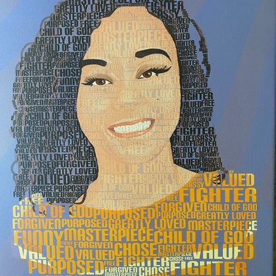 Text Art Portrait From Your Photo, Personalize Portrait, Abstract Art ...