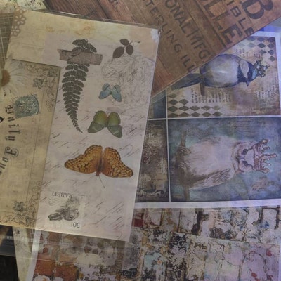 Large Decoupage Tissue Paper Tatonka Designs by Whimsykel 18 Lb Whimsey ...