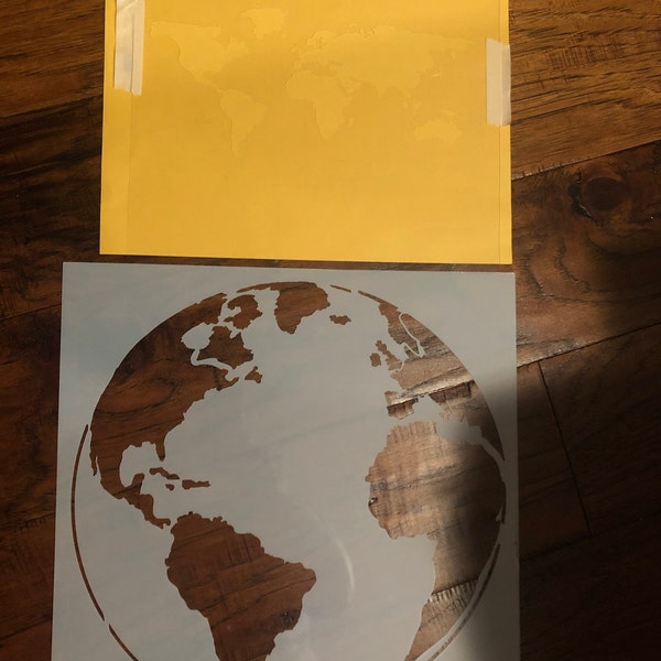 Earth Stencil - Reusable Earth Stencils, Large Earth Stencil, Earth ...