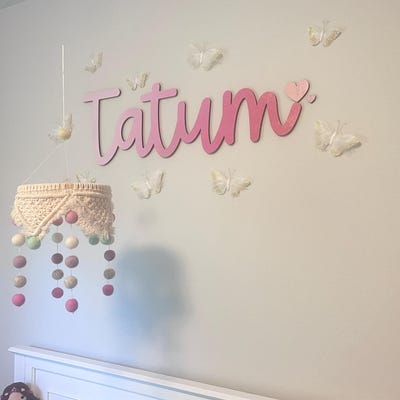 Cute Wooden Sign With Custom Name Personalized Letters With Star, Baby ...