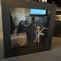 Small Extra Deep Wooden Personalized Shadow Box Frame With Glass Door, Display Case, Memory Box ...