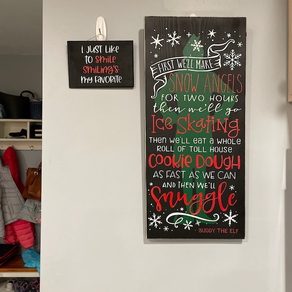 Elf the Movie Quote Buddy the Elf Christmas Wood Sign - Etsy