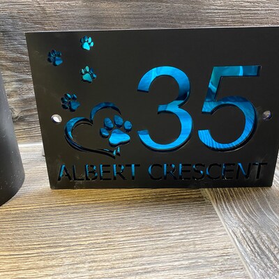 MODERN HOUSE SIGN Address Plaque 46cm X 23cm - Etsy