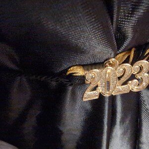 Shiny Gold Graduation Cap With Tassel 2024 Date Drop Blank Grad Cap for ...
