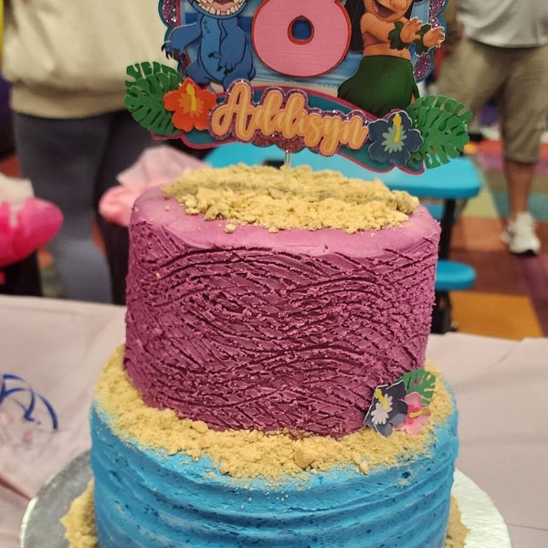 Lilo & Stitch Tropical 3-D Cake Topper - Etsy