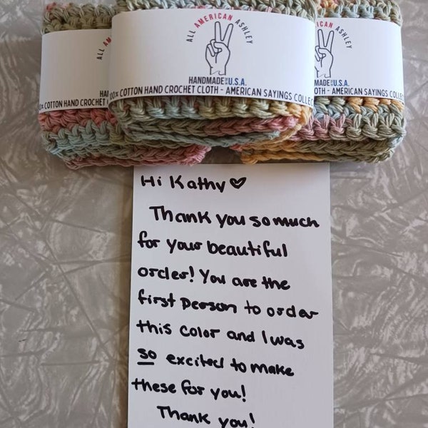 Ombré Washcloth Singles Dishcloth for Kitchen Custom Gift for Home Mix & Match Handmade 100% ...