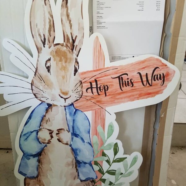 Peter Rabbit Easter Decor, Peter Rabbit Hop This Way, Peter Rabbit Baby ...
