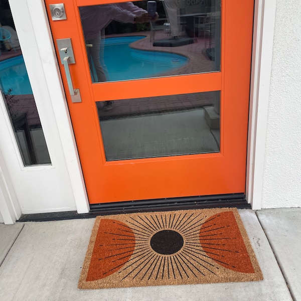 Doormat, Mid Century Modern, Welcome Mat Mid Century Modern, Midcentury ...