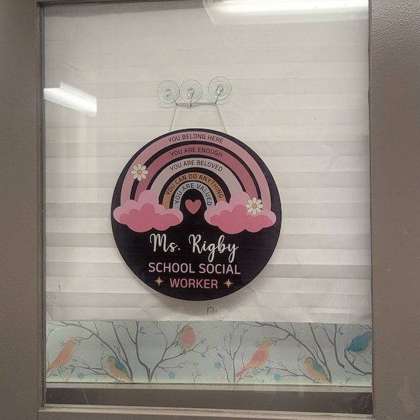 School Social Worker Office Sign, Social Worker Door Hanger ...