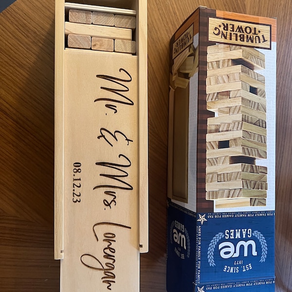 Classic Wedding Personalized Jumbling Tower, Personalized Wedding Gifts ...