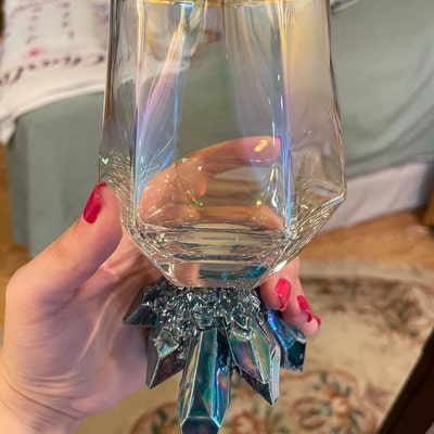 Aura Prism Crystal Rocks Glasses set of Two Handmade Ceramic Crystal ...