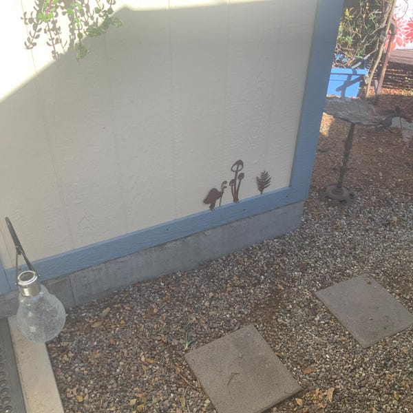 Fiddlehead Fern Leaf Sign Rusty, Rustic Metal Garden Sign, Metal Yard ...