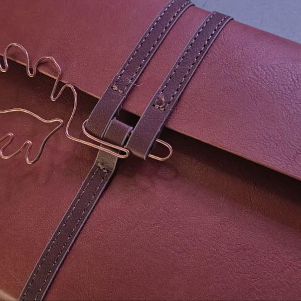 Wire Leaf Bookmarks Paperclip Feather Handmade Metal Reader Copper ...