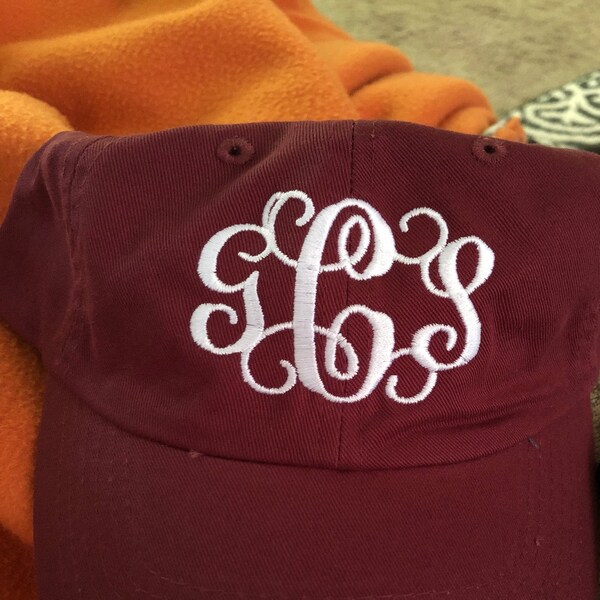 Ladies' Monogram Baseball Cap - Custom Color Hat and Embroidery. - Etsy
