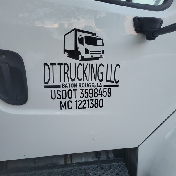 Custom US DOT Trucking Decal Stickers Custom Truck Decal (tow Truck ...