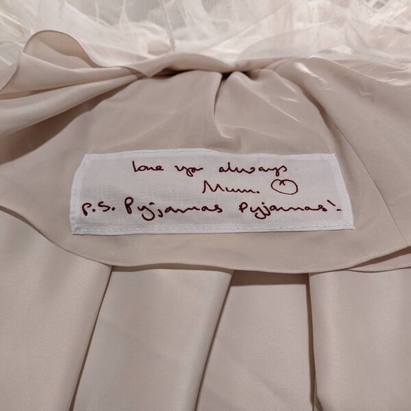 Unique Wedding Dress Label Embroidered With Your Handwritten Note to ...