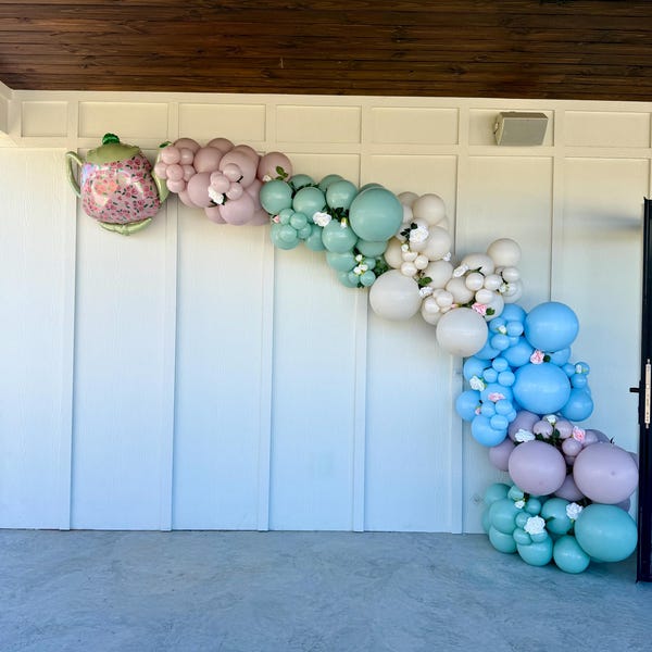 Tea Party Balloon Garland Kit | Let’s Partea | Tea for Two | Baby ...