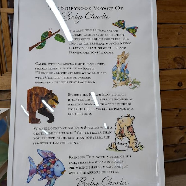 Storybook Voyage Backdrop - Personalized Baby Shower or Birthday ...