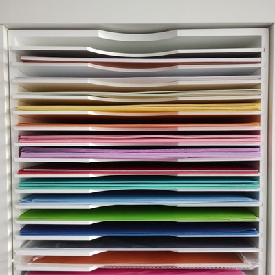 12x12 Paper Holder 16 Slot IKEA® or Desk - Etsy UK