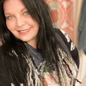 Indigo Goddess Accent Set of Wool Dreadlocks Dark Brown | Etsy