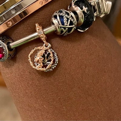 Pandora S925 Silver Sparkling Paw Prints Charm - Etsy