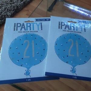 Jumbo Sized 34inch Age 18 Red Birthday Party Balloons. 18th Birthday ...