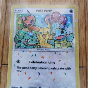 Poke Party Celebration Trading Card Cute Gifts for Him and Her Nerdy ...