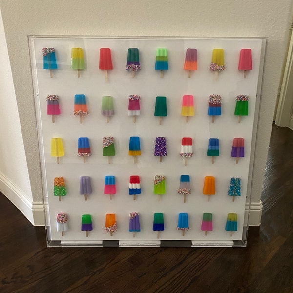 Resin Popsicle Wall Art, Popsicle Painting, Pop Art Popsicles - Etsy