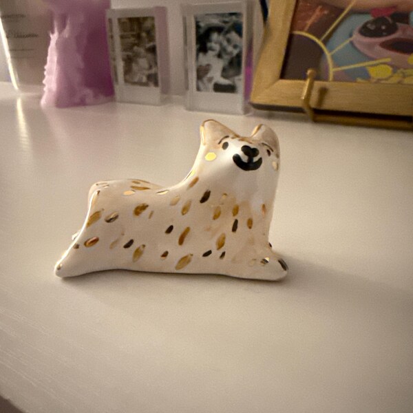 Moon Phases Cat Figurine, Celestial Cat Art, Galaxy Cat Sculpture ...