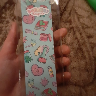 420 Themed Bookmark Stoner Girl Aesthetic Aesthetic Weed Bookmark 420 ...
